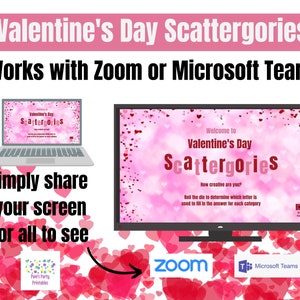 Valentine's Day Scattergories, Powerpoint Game, Galentine's Game, Team ...