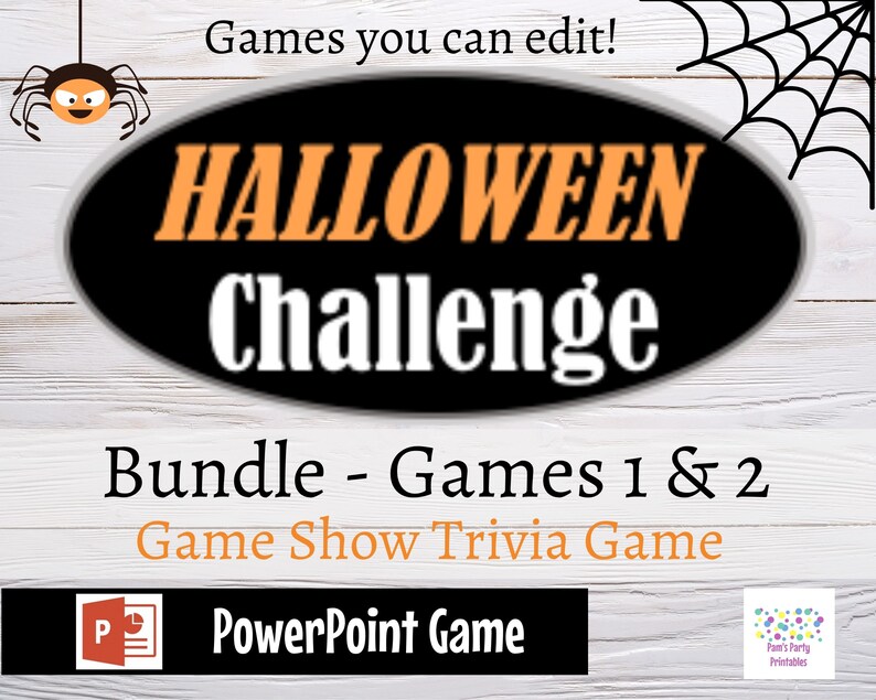 Halloween Challenge Game Bundle Editable Powerpoint - Etsy