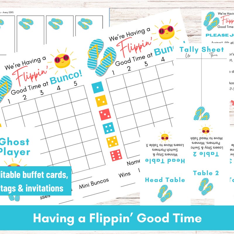 Flip Flop Theme Invitation - Etsy