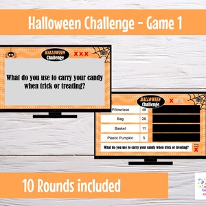 Halloween Challenge Game, Editable Powerpoint Game, Halloween Party ...