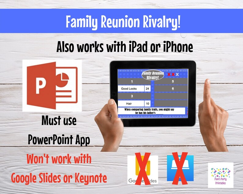 Family Reunion Rivalry Battle Game Editable Powerpoint Game - Etsy