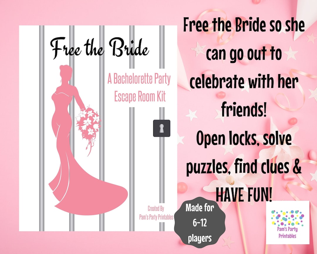Free the Bride - Wedding Themed Shower Escape Room Kit for Bachelorette ...