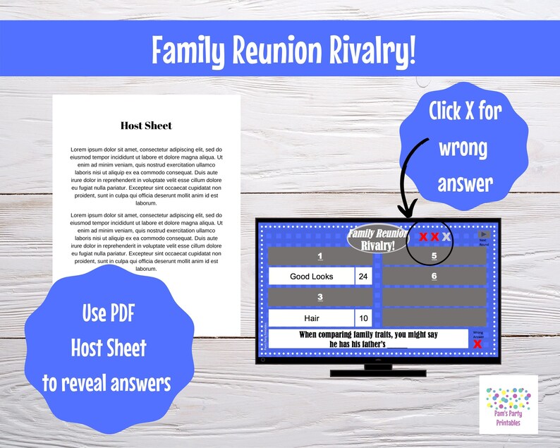 Family Reunion Rivalry Battle Game Editable Powerpoint Game - Etsy