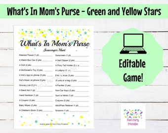 What's in Your Purse Baby Shower Game - Etsy