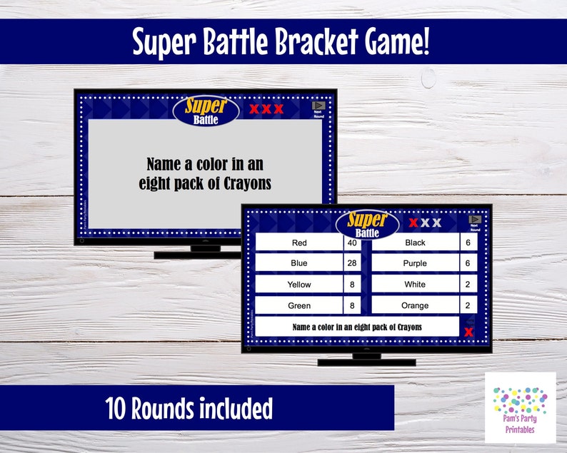 Virtual Game Super Battle Game Editable Powerpoint Game - Etsy
