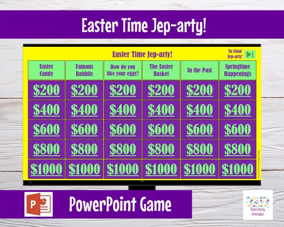 Virtual Game Easter Time Jep-arty! - Interactive PowerPoint Game ...