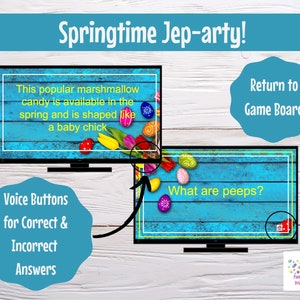 Large Screen or Virtual Game Springtime Jep-arty! Trivia Game ...
