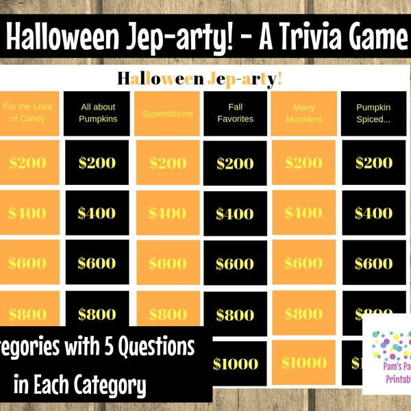 Halloween Trivia - Etsy