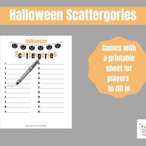 Halloween Scattergories, Powerpoint Game, Halloween Game, Team Meeting ...