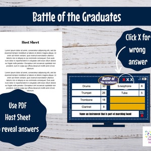 Virtual or Large Screen, High School Battle of the Graduates Game ...