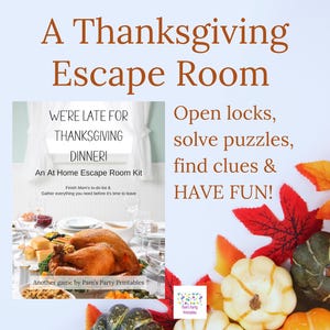We're Late for Thanksgiving! - an at Home Escape Room Kit ...