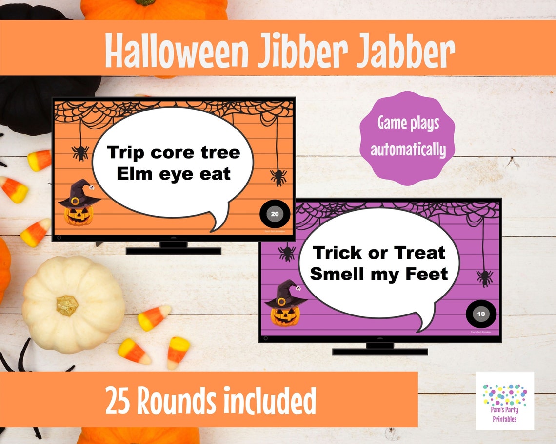 Halloween Game Bundle. Virtual or Large Screen Game Zoom - Etsy