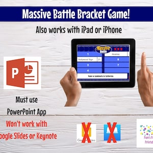 Virtual Game Massive Battle, Editable, Powerpoint Game, Customized, 70 ...