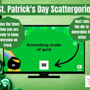 Virtual Bundle St. Patrick's Day Scattergories Powerpoint Game, St Pats ...