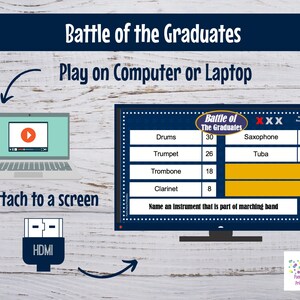 Virtual or Large Screen, High School Battle of the Graduates Game ...