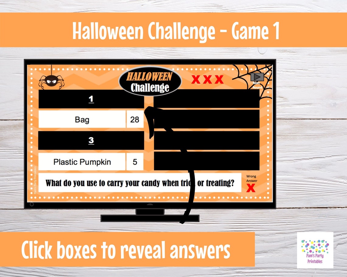 Halloween Challenge Game Editable Powerpoint Game Halloween - Etsy