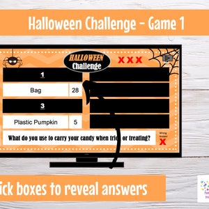 Halloween Challenge Game, Editable Powerpoint Game, Halloween Party ...
