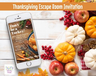 Turkey Troubles A DIY Escape Room Kit Thanksgiving Game | Etsy