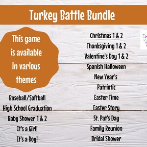 Virtual or Large Screen Game Thanksgiving Turkey Battle Bundle ...