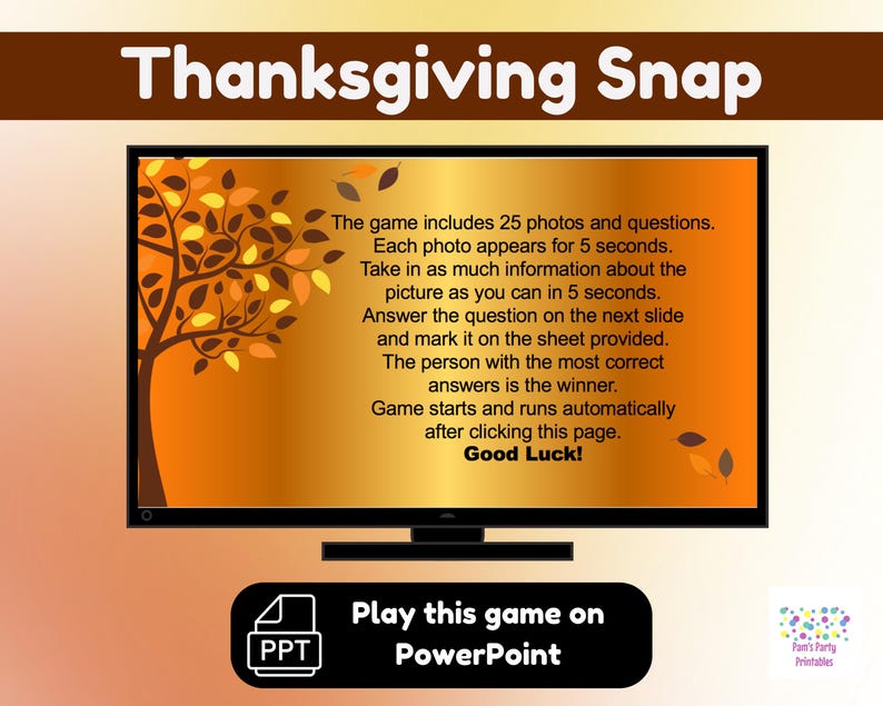 Thanksgiving Snap Memory Game With a Thanksgiving Theme Game for ...