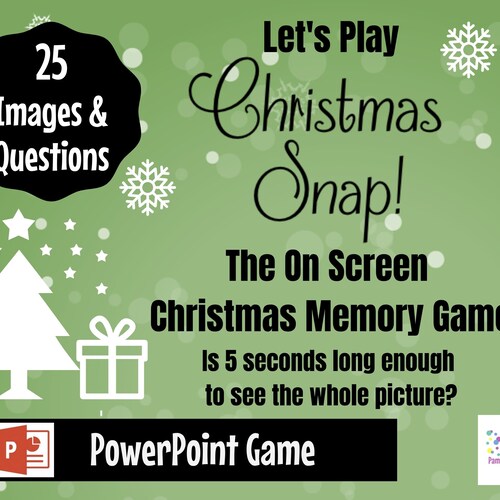 The Snap Anytime Memory Game Virtual Zoom or Large Screen - Etsy