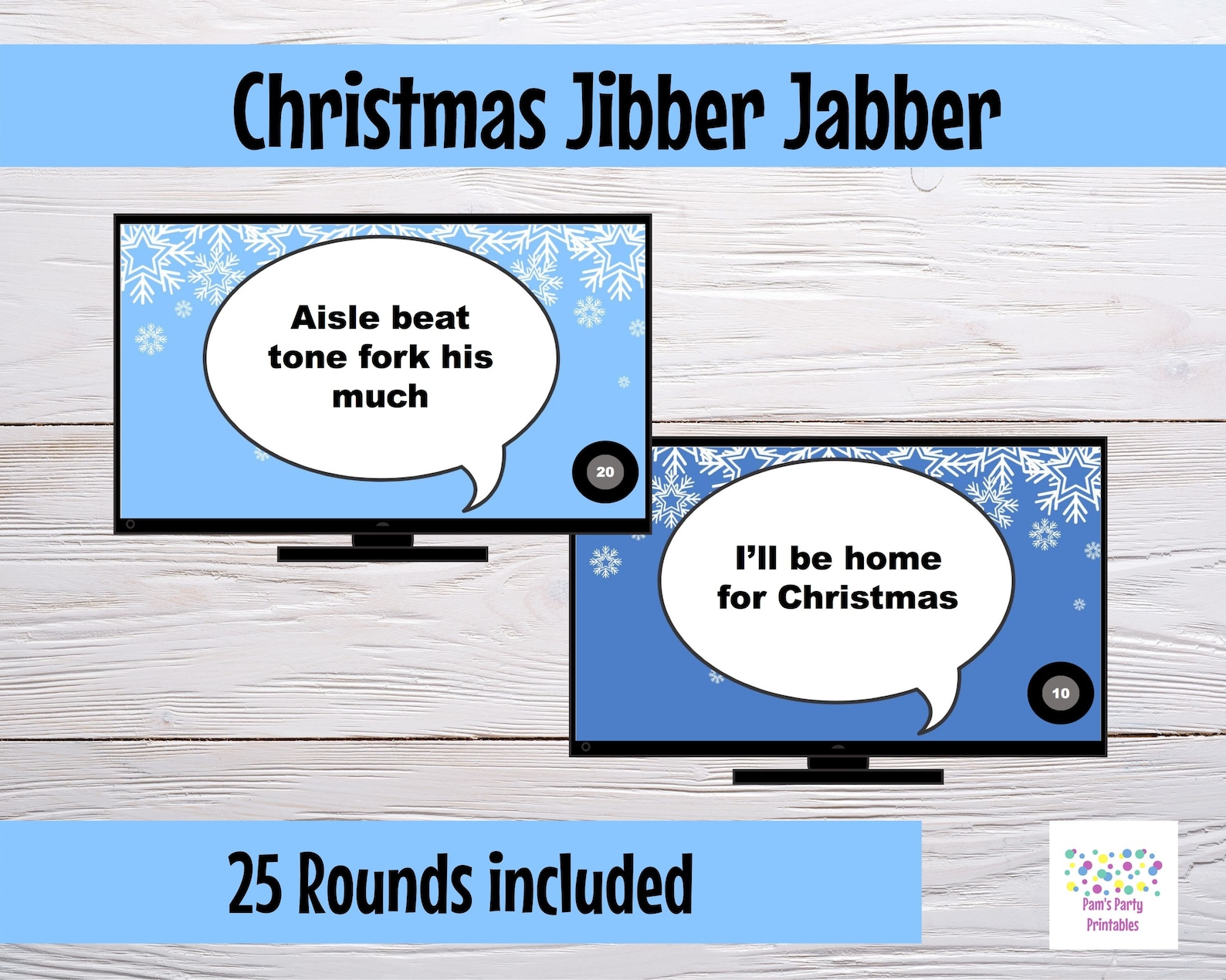 Virtual Game Jibber Jabber Christmas Game Sound Out the - Etsy Ireland