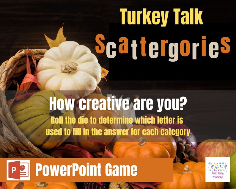 Thanksgiving Scattergories Powerpoint Game Thanksgiving - Etsy