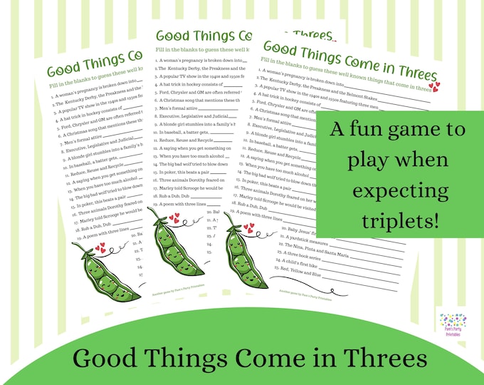 Three's Company Banner, Triplet Baby Shower, Baby Shower Banner, Baby ...