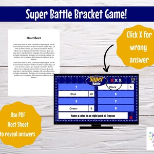 Virtual Game Super Battle Game Editable, Powerpoint Game, Customized ...