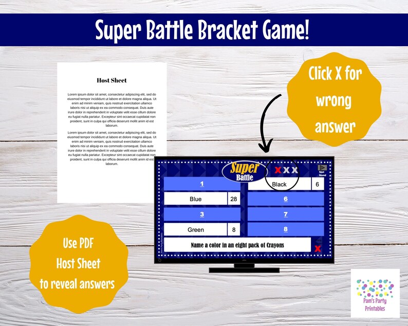 Super Battle Game: Editable Powerpoint, 40 Rounds (digital Download) - Etsy