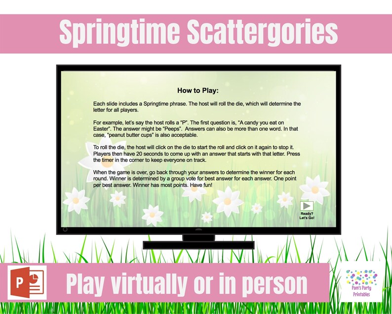 Virtual Game Large Screen Game Springtime Easter - Etsy