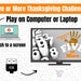 Thanksgiving Five or More Challenge Game Friendsgiving Game - Etsy