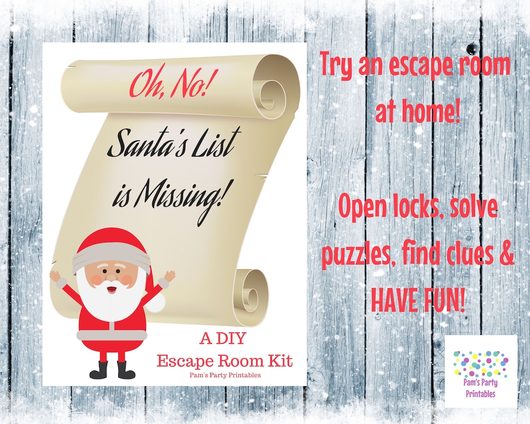 Oh, No! Santa’s List is Missing – DIY Christmas Escape Room Game | at ...