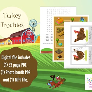 Turkey Troubles A DIY Escape Room Kit Thanksgiving Game - Etsy