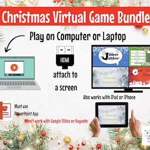 Virtual Game Christmas Bundle. Zoom Game, Powerpoint Game, Christmas ...