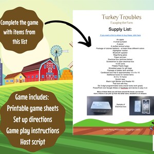 Turkey Troubles! - A DIY Escape Room Kit - Thanksgiving Game - Family ...