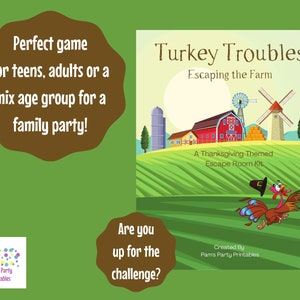 Turkey Troubles! - A DIY Escape Room Kit - Thanksgiving Game - Family ...