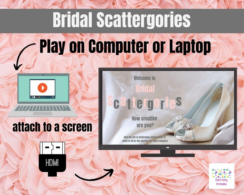 Virtual Game or in Person Bridal Wedding Scattergories - Etsy