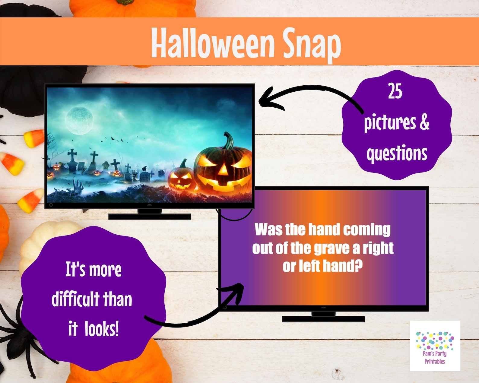 Halloween Game Bundle. Virtual or Large Screen Game Zoom - Etsy