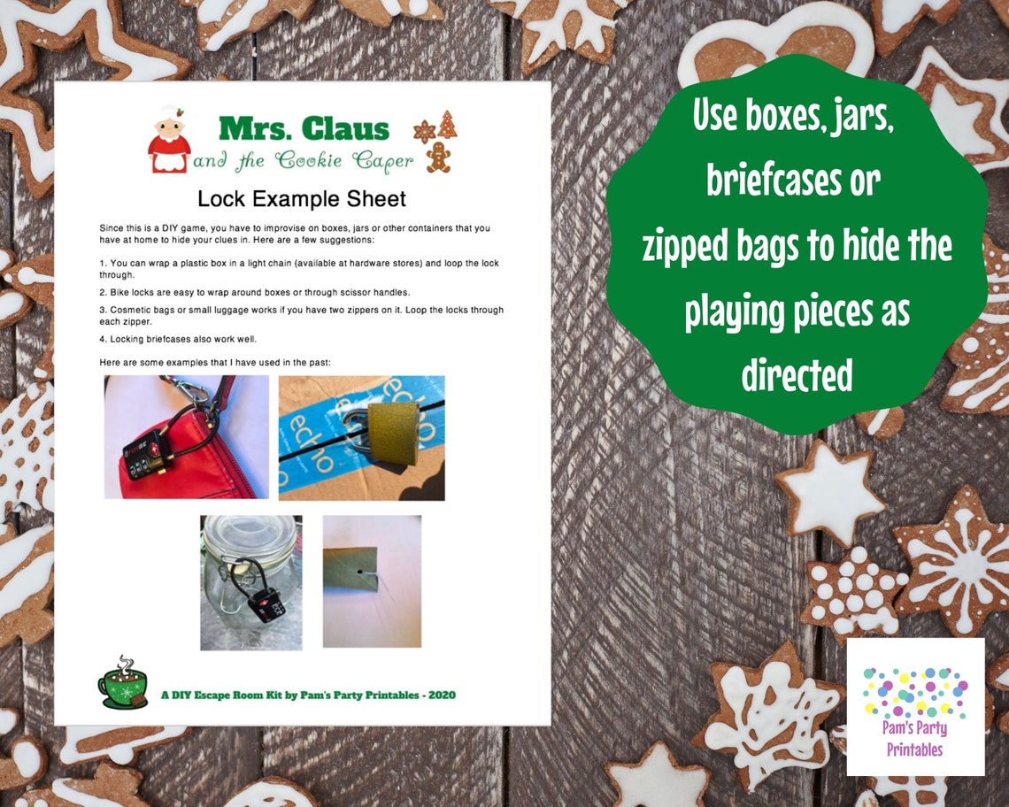 Mrs. Claus' Cookie Capers A Christmas DIY Escape Room | Etsy