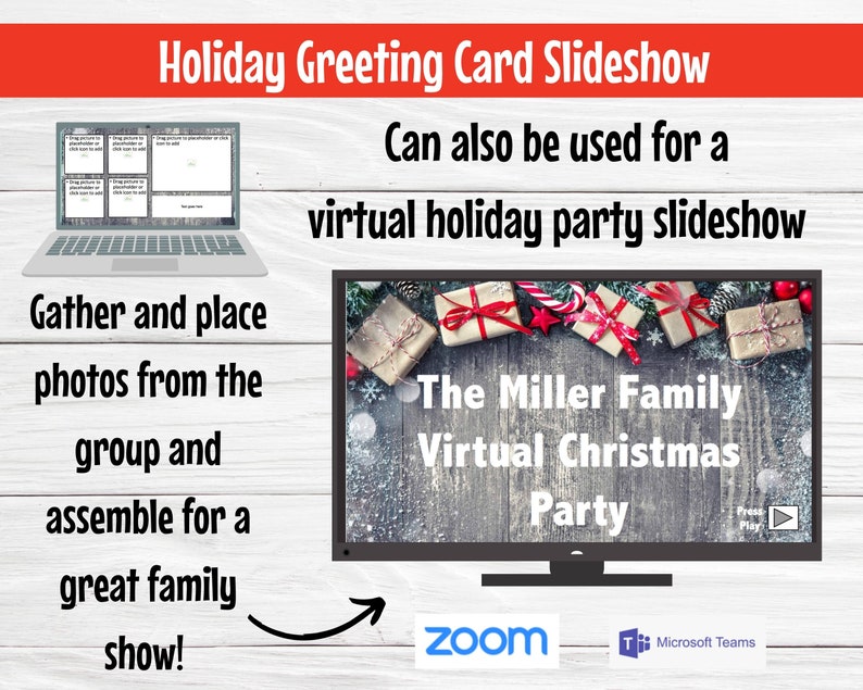 DIY Digital Holiday Christmas Card Slideshow Template | Etsy