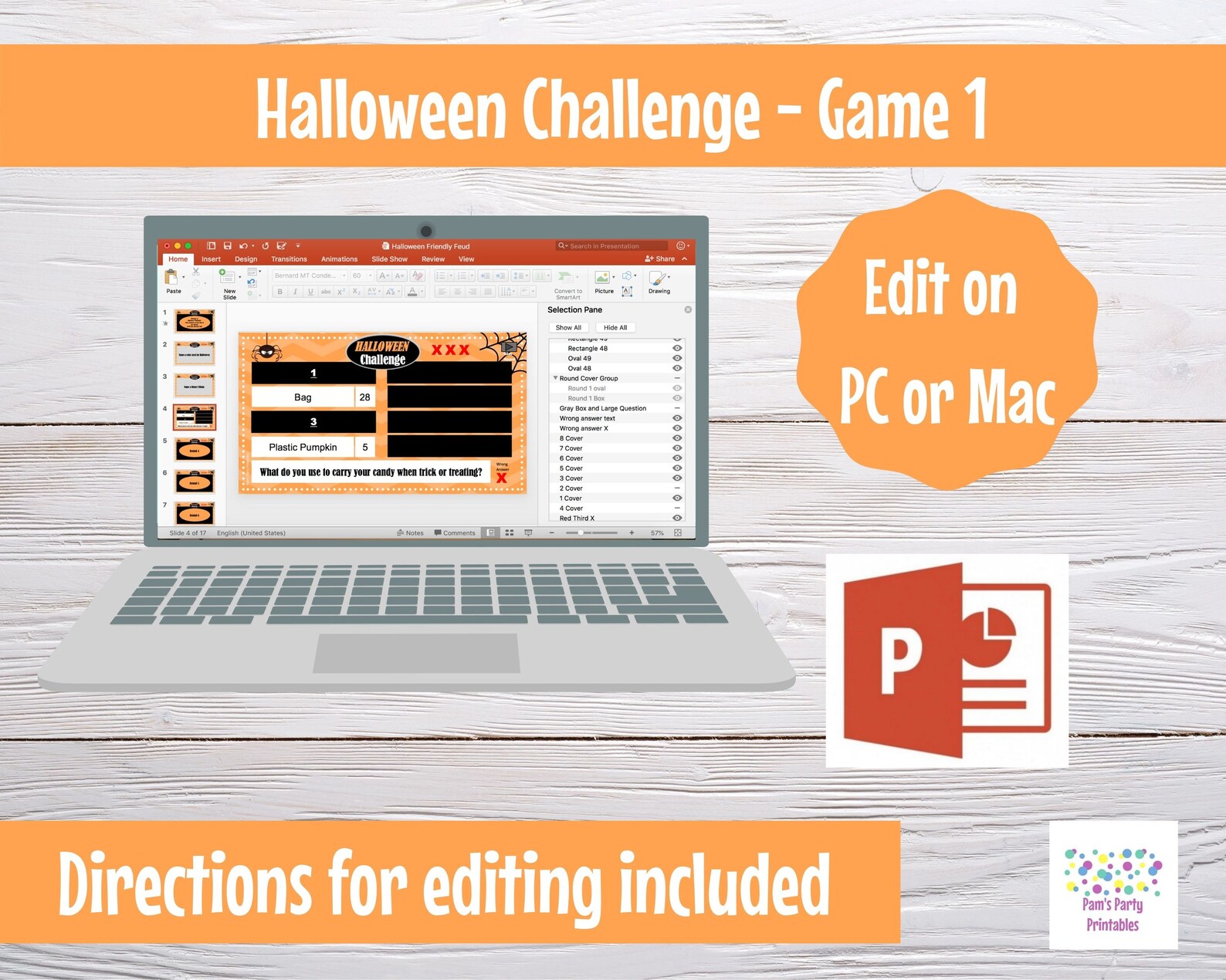Halloween Challenge Game Editable Powerpoint Game Halloween - Etsy