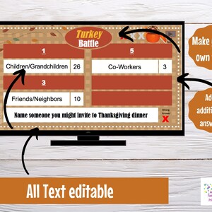 Virtual or Large Screen Game Thanksgiving Turkey Battle Bundle ...