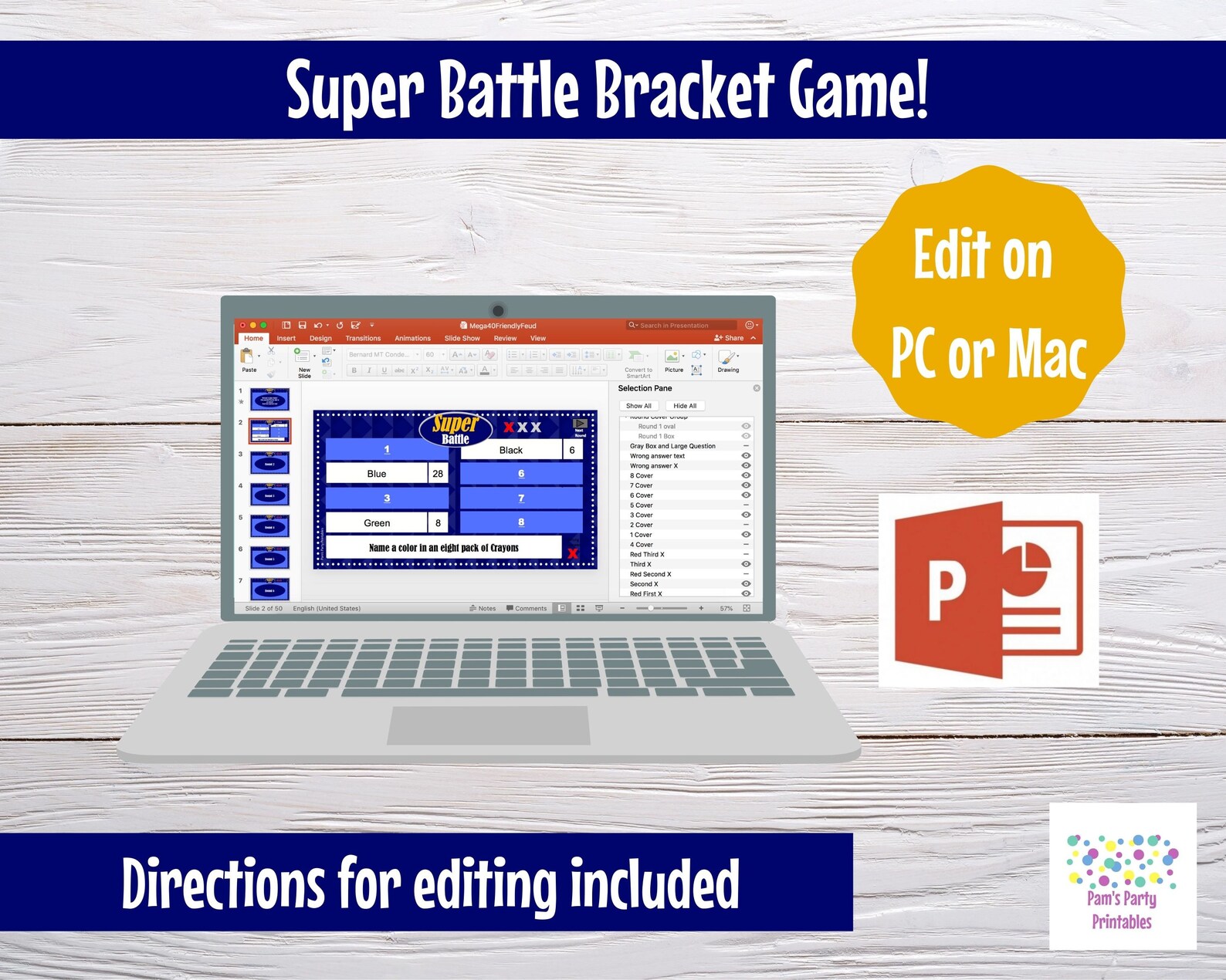 Virtual Game Super Battle Game Editable Powerpoint Game - Etsy