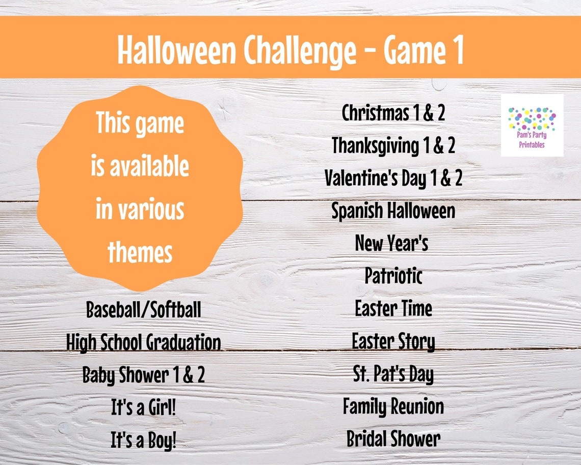 Halloween Challenge Game Editable Powerpoint Game Halloween - Etsy