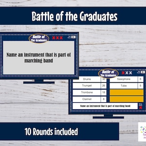 Virtual or Large Screen, High School Battle of the Graduates Game ...