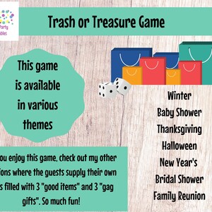 Christmas Trash or Treasure Dice Game: Large Group Fun (printable) - Etsy