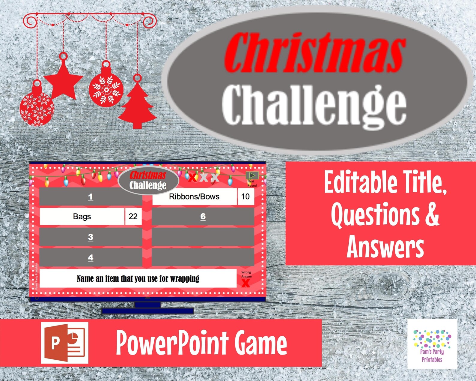 Virtual Game Christmas Challenge GAME 2 Interactive & - Etsy