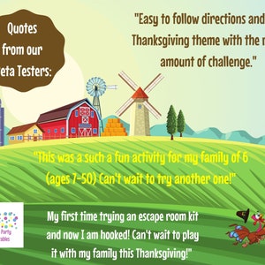 Turkey Troubles! - A DIY Escape Room Kit - Thanksgiving Game - Family ...