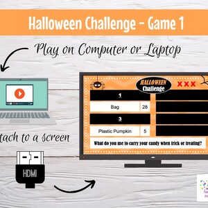 Halloween Challenge Game, Editable Powerpoint Game, Halloween Party ...